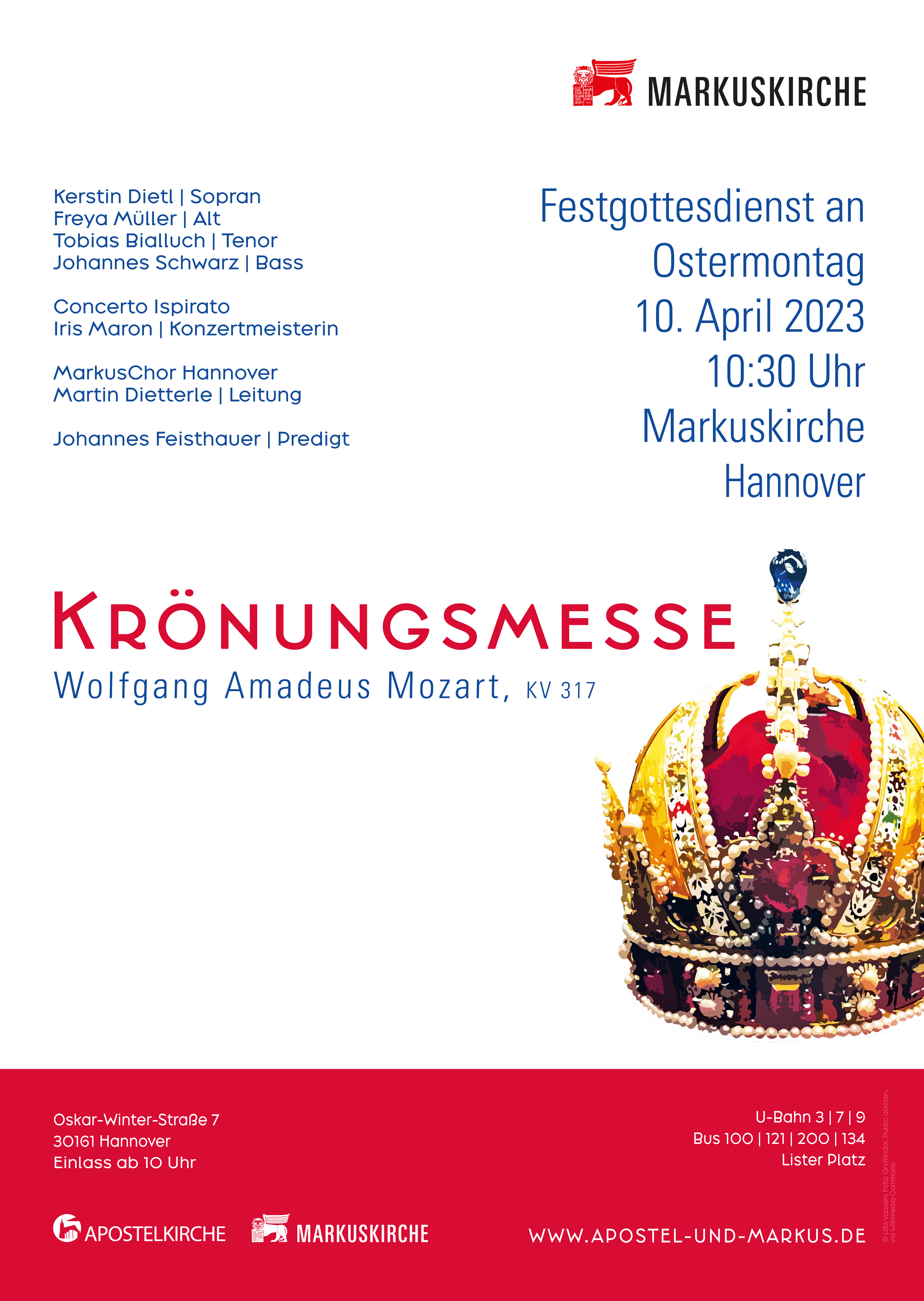 Apostel-und-Markus-Gemeinde Hannover – Festgottesdienst am Ostermontag