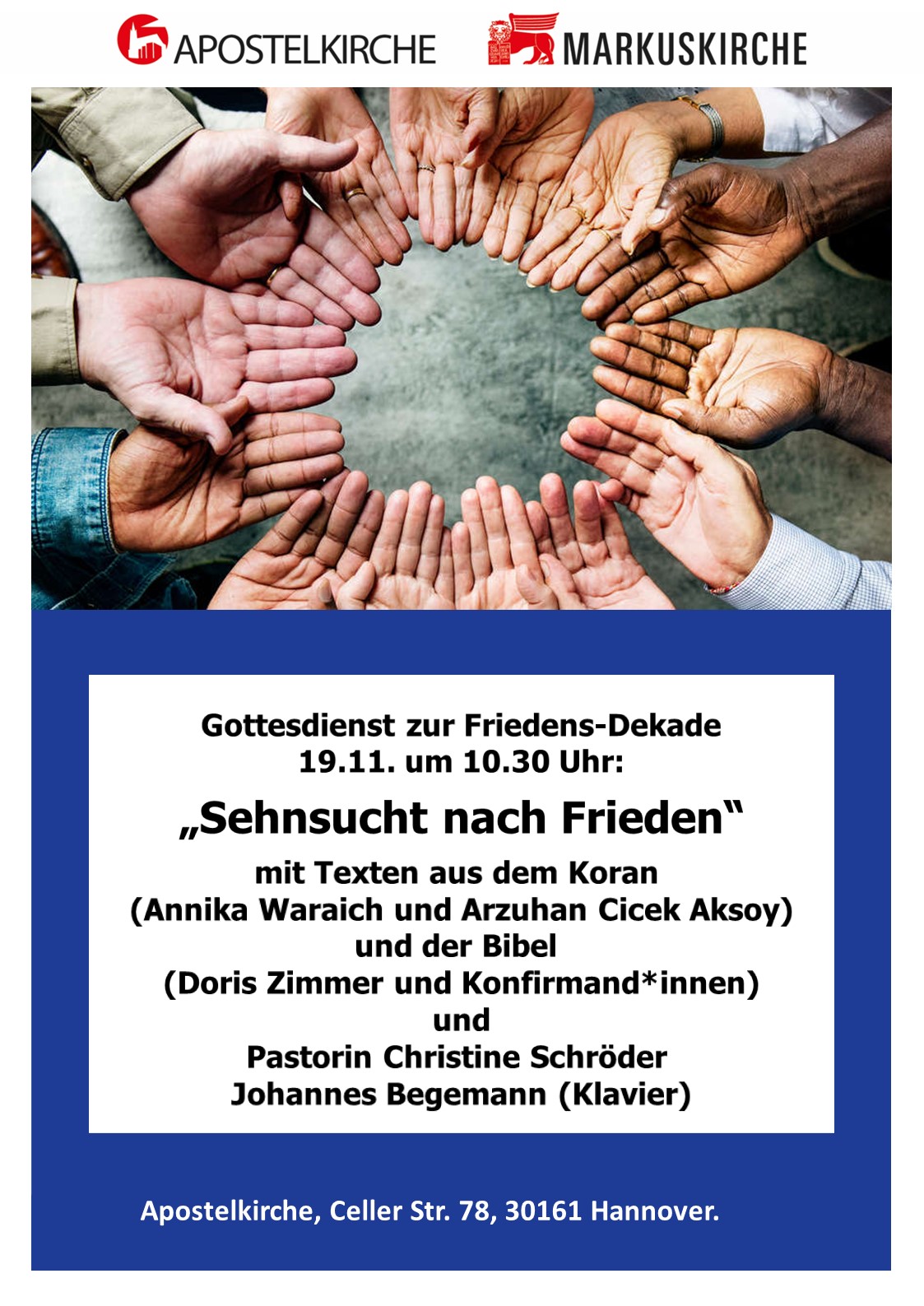 Apostel-und-Markus-Gemeinde Hannover – Friedensgottesdienst