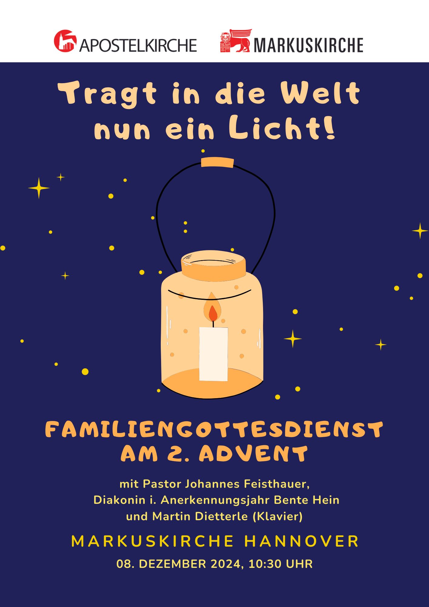 Apostel-und-Markus-Gemeinde Hannover – Familiengottesdienst am 2. Advent